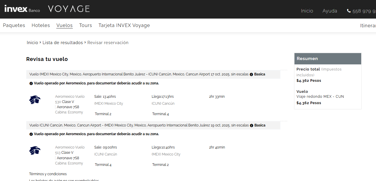 Tarjetas INVEX Voyage y Platinum: ¿Las mejores para viajar?